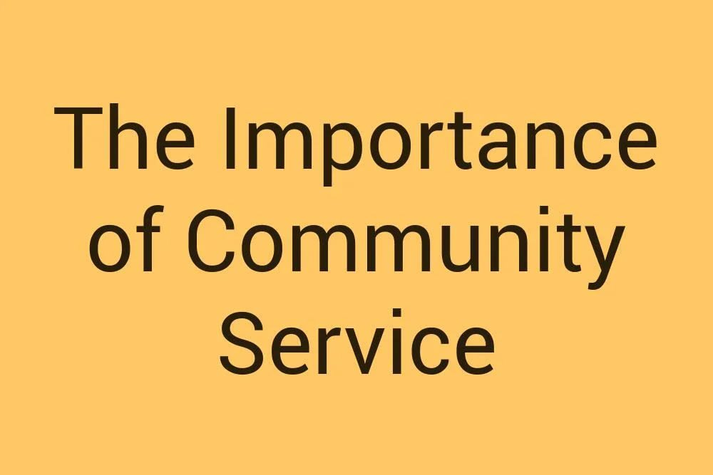 The Importance of Community Service - Infysia